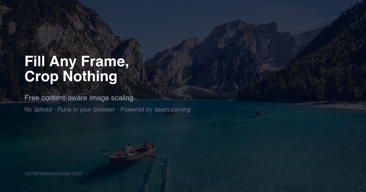 Content-Aware Scale Online — Resize Any Image Without Cropping (Free)